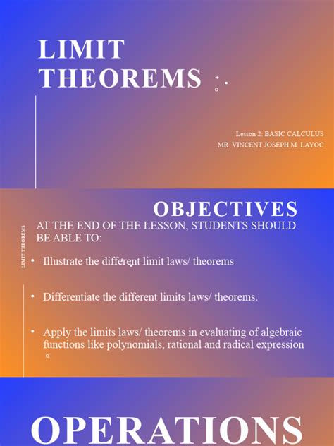 limit theorems pdf limit mathematics function mathematics