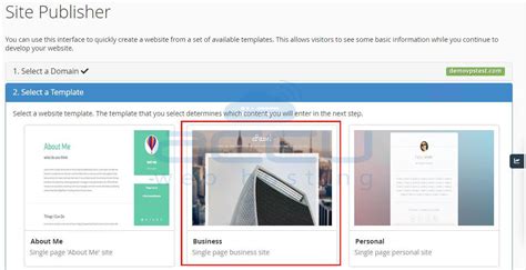 how do i build a website using the cpanel site publisher accuwebhosting