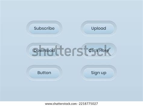 Ui Ux Buttons Design Set Trendy Stock Vector Royalty Free Shutterstock