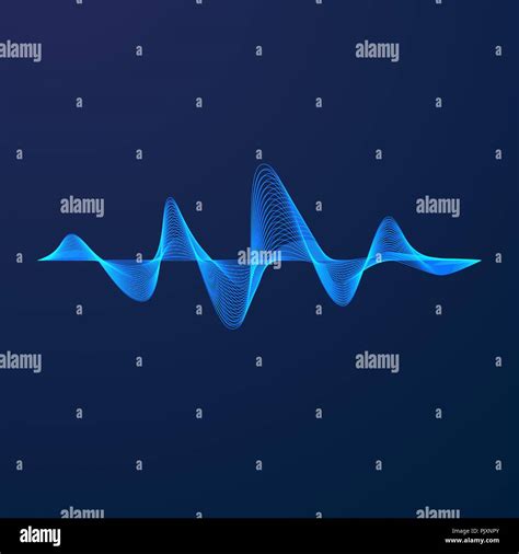 Sound Wave Equalizer Pattern Abstract Blue Digital Waveform Vector Illustration Stock Vector