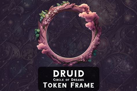 Druid Circle Of Dreams Token Frame Dnd 5e For Roll20 Token Border Tabletop Pathfinder Foundry