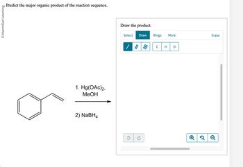 Answered: 1. Hg(OAc)2, MeOH 2) NaBH4 | bartleby