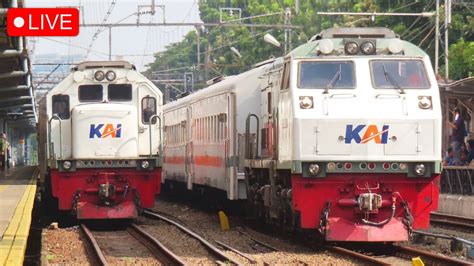 🔴 Ngabuburail Nonton Kereta Api Stasiun Tersibuk Jakarta : KA Argo Anggrek, Bangunkarta, Serayu ...