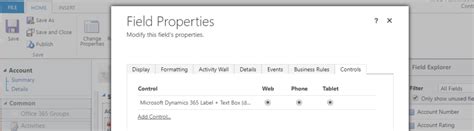 Controls In Dynamics 365 Carl De Souza