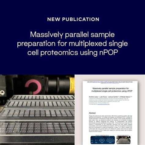 Npop Cellenone Proteomicspartnership Innovationinscience