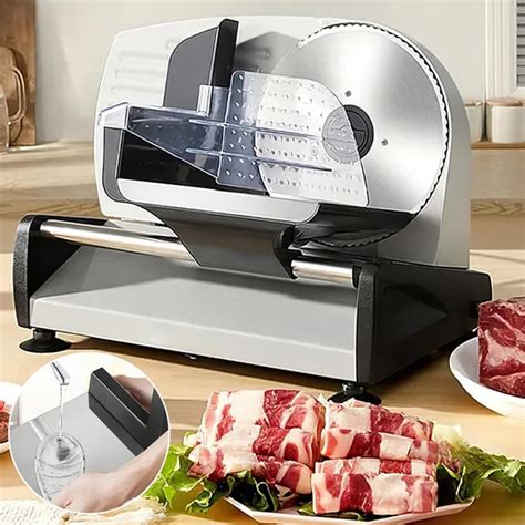 Electric Food Slicer Machine Bread Meat Cheese Slicer 19cm Blade
