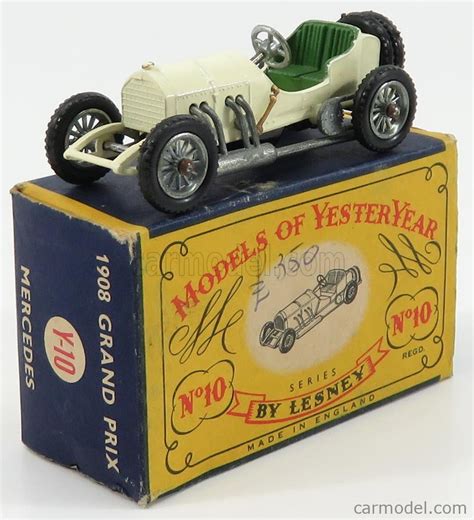 Matchbox Y10 Scale 166 Mercedes Benz 1908 Grand Prix Cream Green