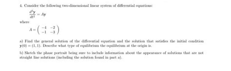 4 Consider The Following Two Dimensional Linear Chegg Com