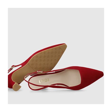 Women´s Red Suede Slingback Pumps I Lodi Women´s Shoes Online