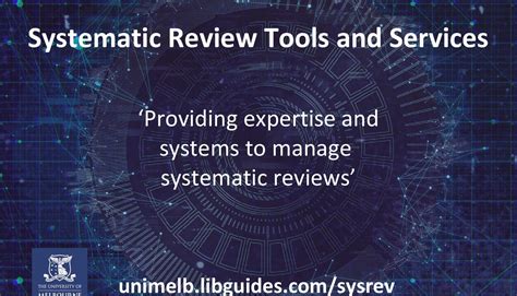 systematic reviews advice researcher library