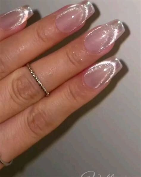 French Cat Eye Nail Design Cat Eye Nails Nail Colors Nail Designs