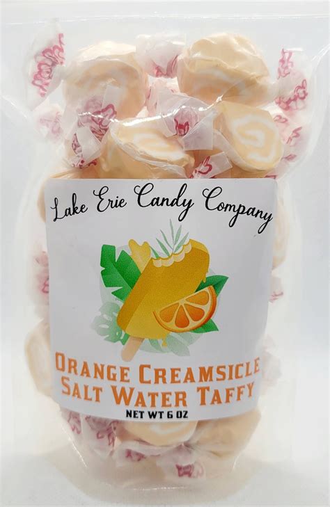Orange Creamsicle Salt Water Taffy Lake Erie Candy Company