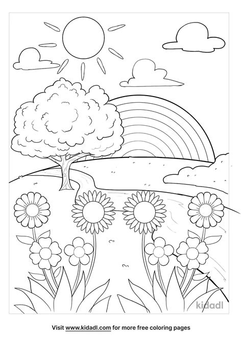 Simple Nature Coloring Pages For Kindergarten