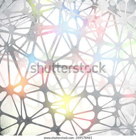Artificial Intelligence Neuron Cell Structure Digital Stock Vector