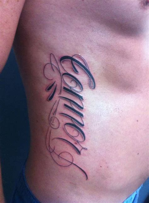 Ribs Script Lettering Tattoo Tattoo Script Tattoo Lettering Tattoo