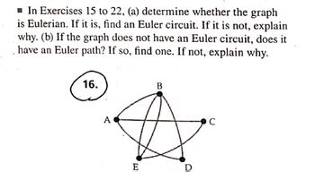 Answered In Exercises To A Determine Whether The Graph Is Eulerian If It Is Find An
