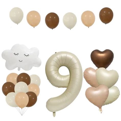 Jual Paket Balon Awan Sleepy Angka Cream Shopee Indonesia
