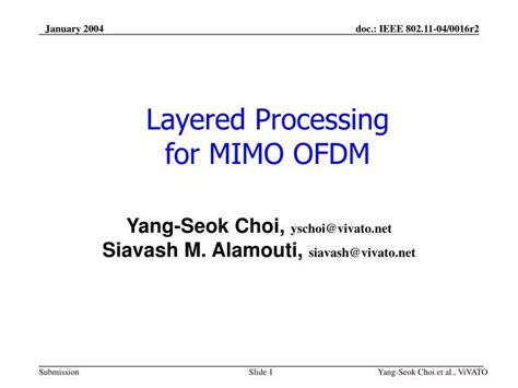 Ppt Layered Processing For Mimo Ofdm Powerpoint Presentation Free Download Id418061