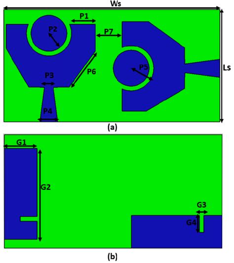 Structure Of Proposed Mimo Antenna With Physical Dimensionsµm
