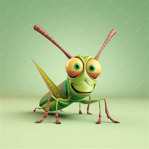 Premium Ai Image Cartoon Grasshopper 3d Premium Ai Image Cartoon Grasshopper 3d