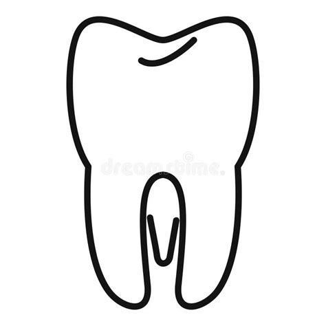 Tooth Transplant Icon Outline Vector Bioprinting Anatomy Stock