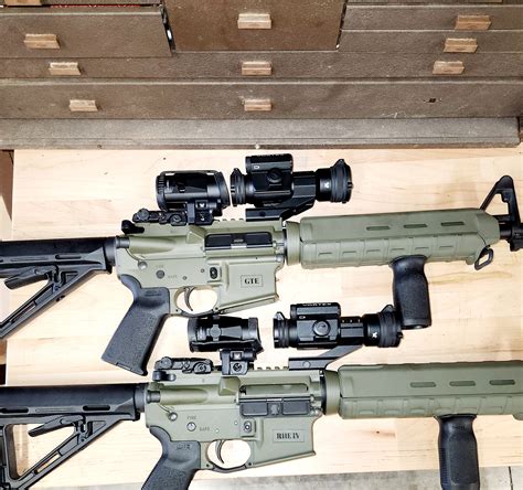 Ar 15 With A Armor Black And Mil Spec O D Green Finish Cerakote