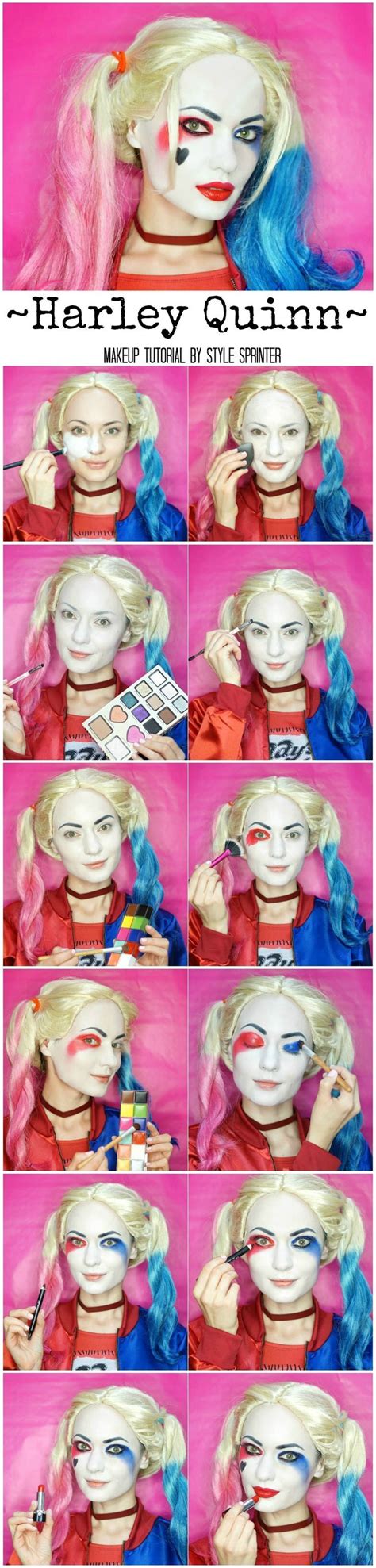 Harley Quinn Makeup Tutorial Suicidesquadwb Suicidesquad