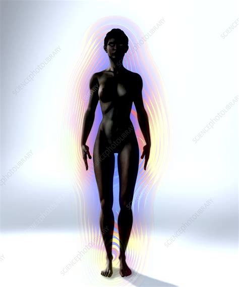 Naked Woman S Body With Aura Artwork Stock Image P Science Photo Library