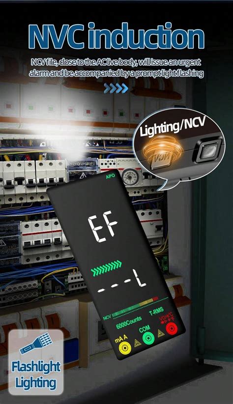 Aneng Aneng 682 Non Contact Rechargeable Va Reverse Display Multimeter