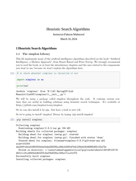 Heuristic Search Algorithms Download Free Pdf Artificial