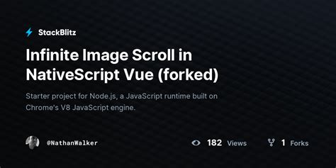 Infinite Image Scroll In Nativescript Vue Forked Stackblitz