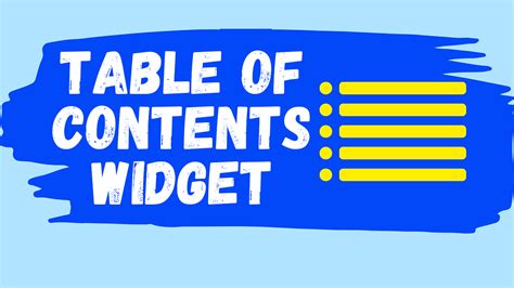 Table Of Contents Widget Marketplace Ghost Forum