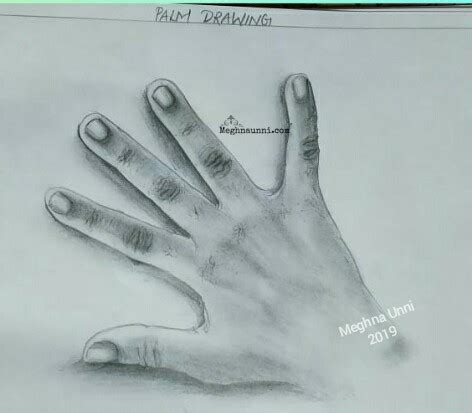Hand A Pencil Shading Work For School Art Book