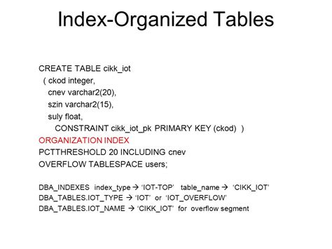 Indexes … WHERE key = Table Index 22 Row pointer Key Indexes - ppt download