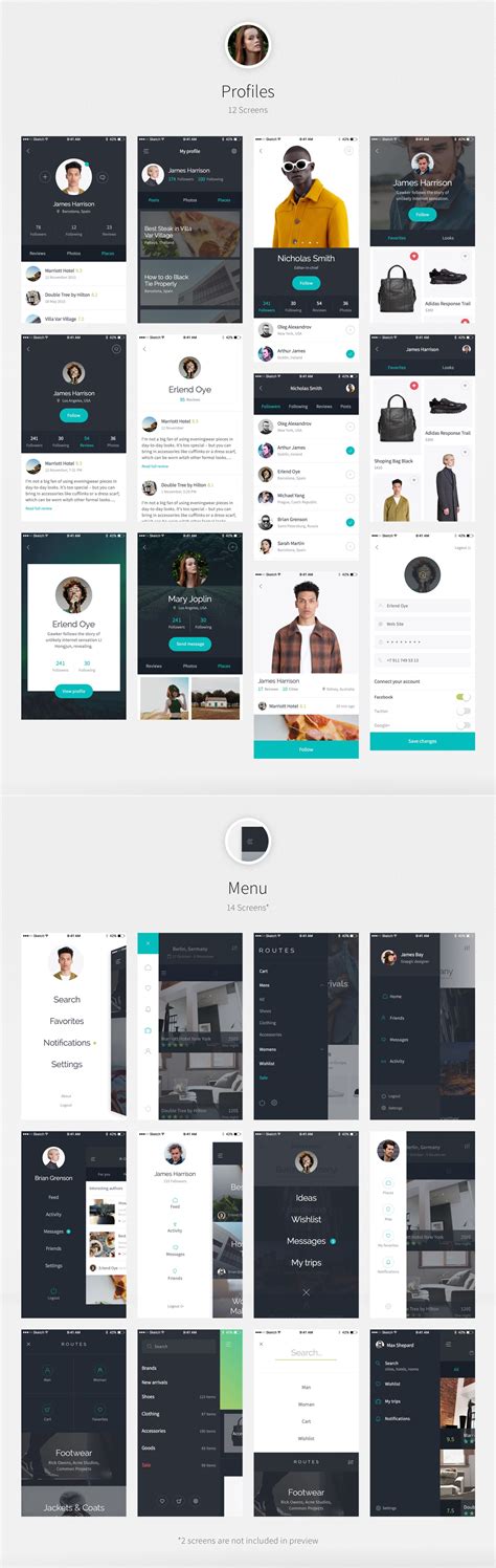 Routes IOS UI Kit Behance