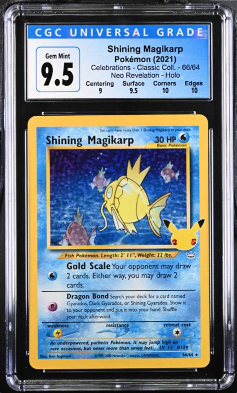 Cgc 95 Shining Magikarp Classic Collection Holo Graded Card
