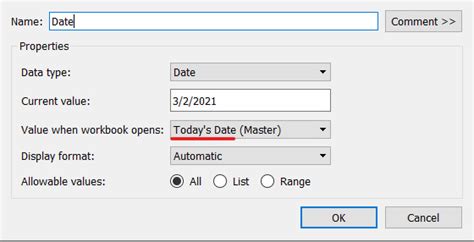 setting current date as default for date parameter all