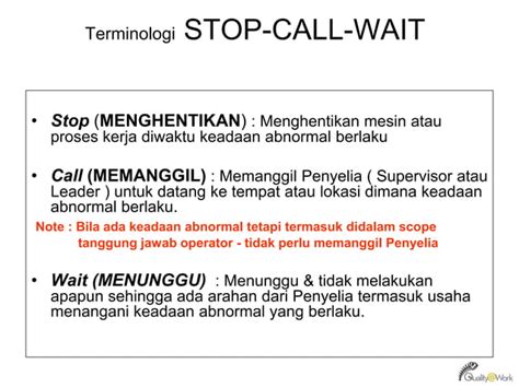 Training Stop Call Wait Pptx