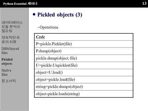 python essential 세미나 1 python databases module part 1 dbm system