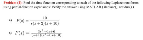 solved problem 2 find the time function corresponding to