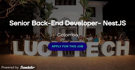senior back end developer nestjs lucytech lucytech