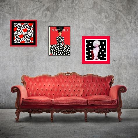Hand Crafted Art Marilyn Monroe Red Lips Fashion Set Framed Poshmark