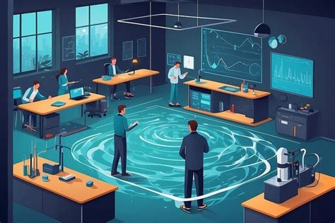 Premium AI Image Depict A Physics Lab With Babes Experimenting On The Principles Of Wave
