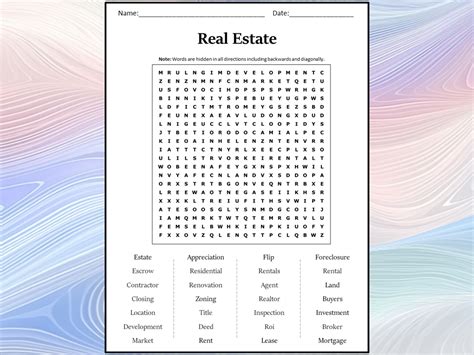 Word Search Real Estate Agent