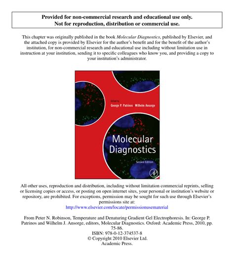 Pdf Temperature And Denaturing Gradient Gel Electrophoresis