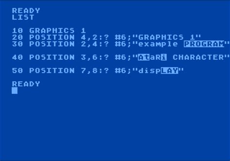 Atari Graphics 1 Mode Atari 65xe