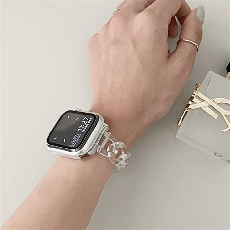 당일출고공구필름증정 애플워치 투명체인 스트랩 무광 액정 보호 커버케이스 1 2 3 4 5 6 7 세대 Se 스트랩 밀레니즈 메탈 스티치 가죽 여름 시계줄 밴드 에토프