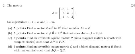 Linear Algebra Eigenvector Can Someone Help Me Understand How They Got