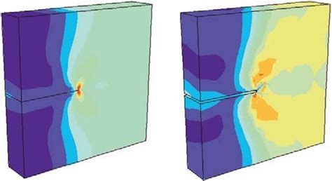 A Simulation Of Crack Growth Contours Of Equivalent Stress And