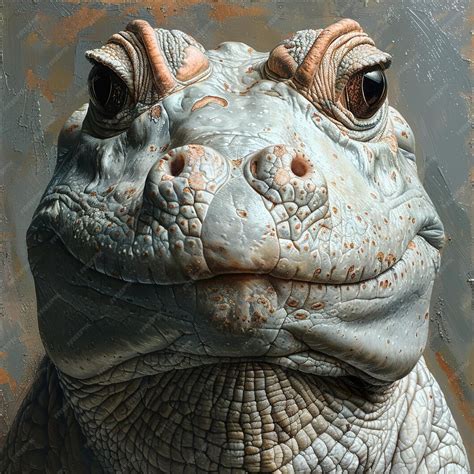 A Large Lizard With A Brown Nose And A White Face Premium Ai